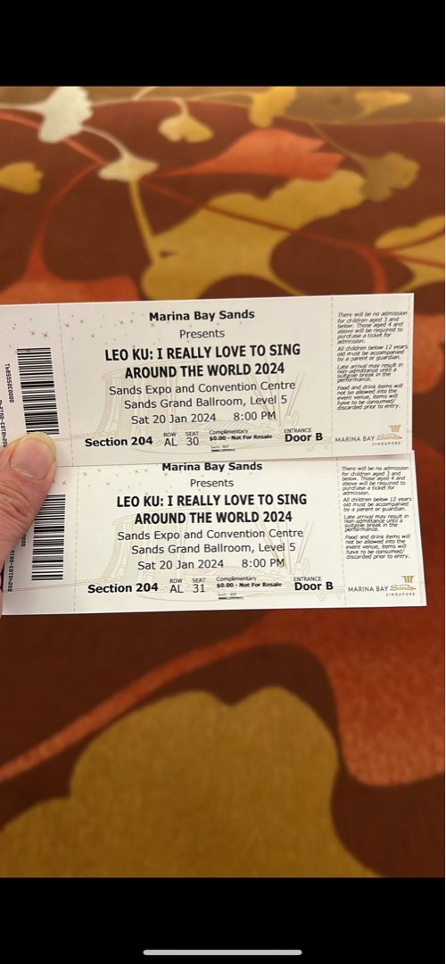 Leo ku concert tickets, Tickets & Vouchers, Event Tickets on Carousell