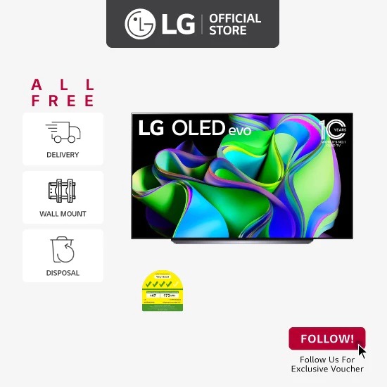 LG OLED evo C3 55 inch 4K Smart TV, TV & Home Appliances, TV ...