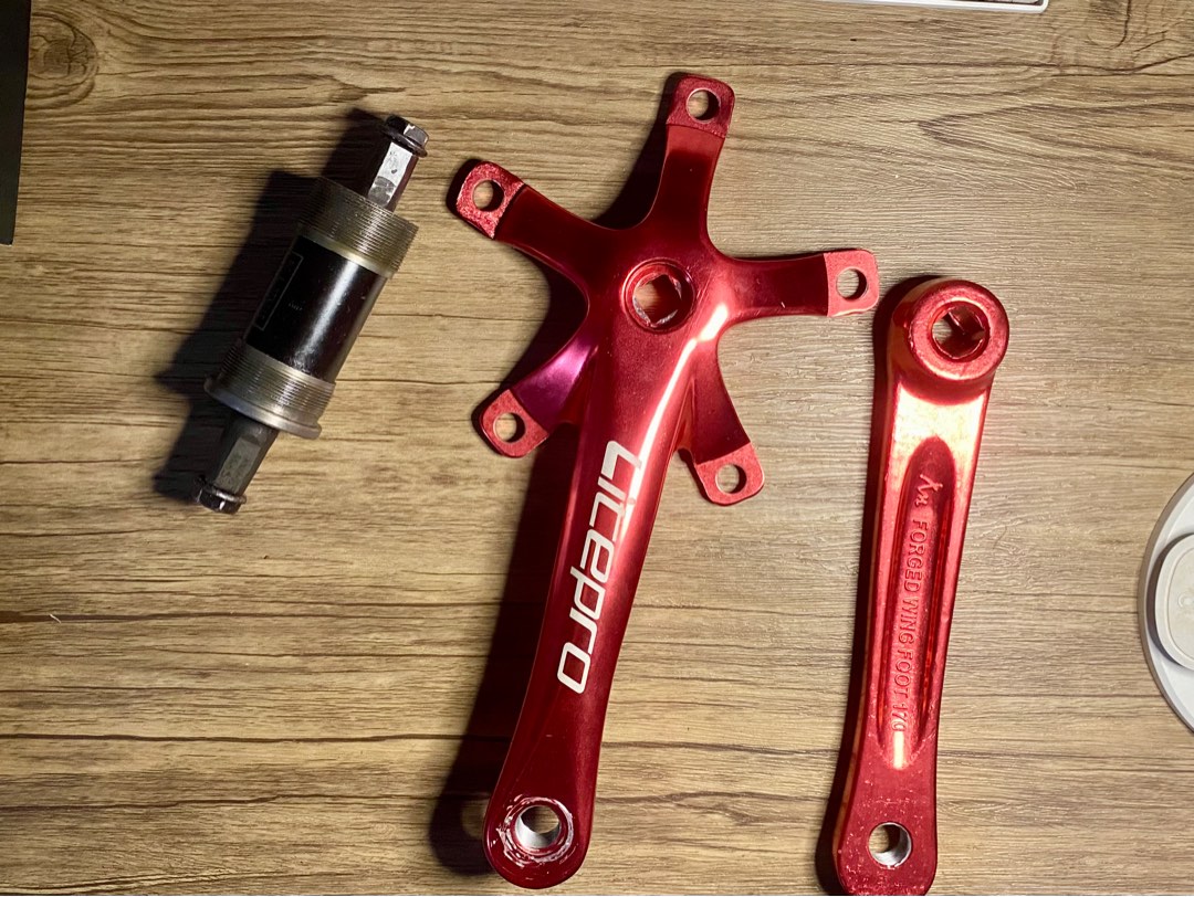 Litepro Square Crank-Set with bottom bracket, Sports Equipment ...