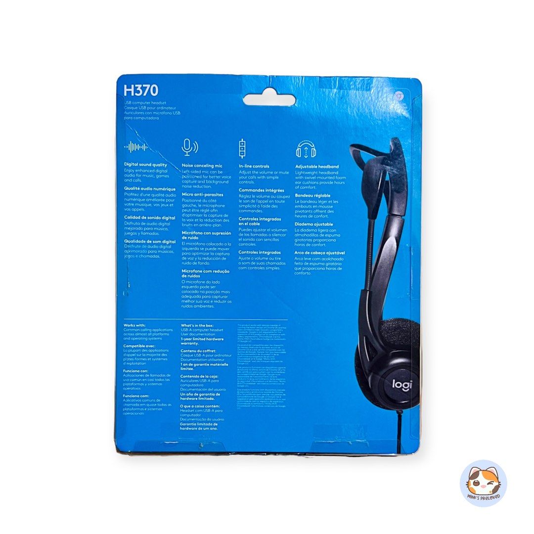 Logitech H370 USB Computer Headset with Noise-Cancelling Microphone ...