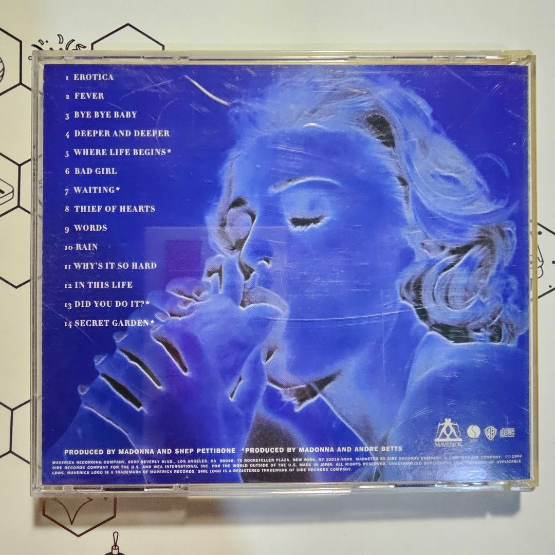 Madonna - Erotica - CD Mint with OBI, Hobbies & Toys, Music & Media, CDs & DVDs on Carousell