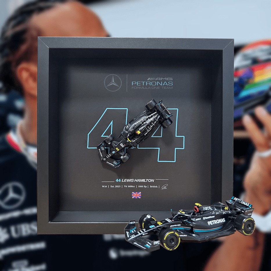 **OOS** Mercedes F1 Framed - Lewis Hamilton 44 (Formula One Diecast Car ...