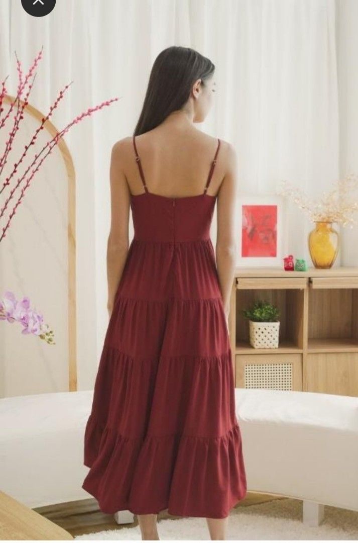 Mikayla Mya Tiered Maxi Dress in Rust (Size M), Women's Fashion, Dresses & Sets, Dresses on ...