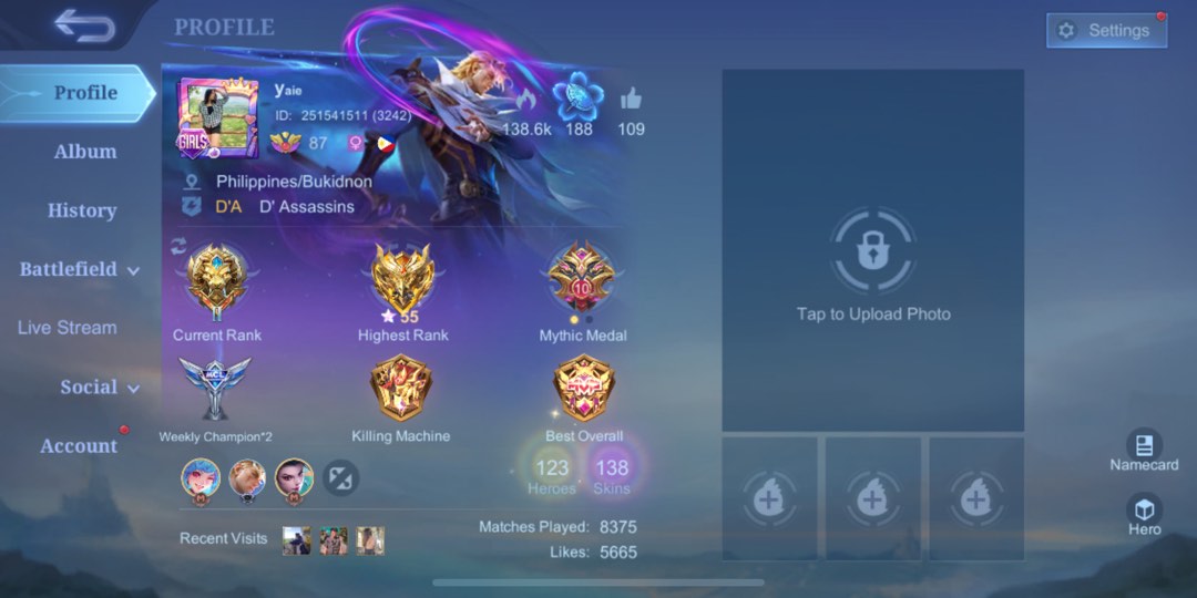 Mobile Legend Account clean bind, Video Gaming, Gaming Accessories ...