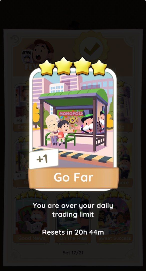 Monopoly Go Sticker Sparkling Fun / Pay Off / Go Far / Late Night Chat ...