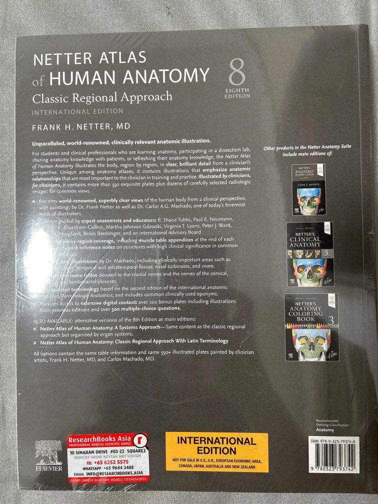 Netter atlas of human anatomy 8th ed brand new, Hobbies & Toys, Books ...