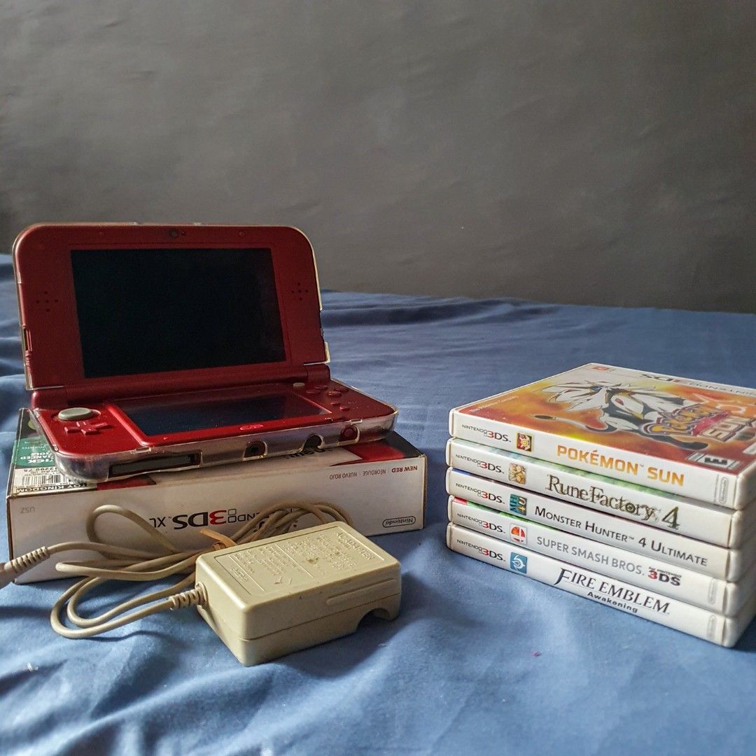 New 3DS XL CFW - Metallic Red, Video Gaming, Video Game Consoles, Nintendo on Carousell