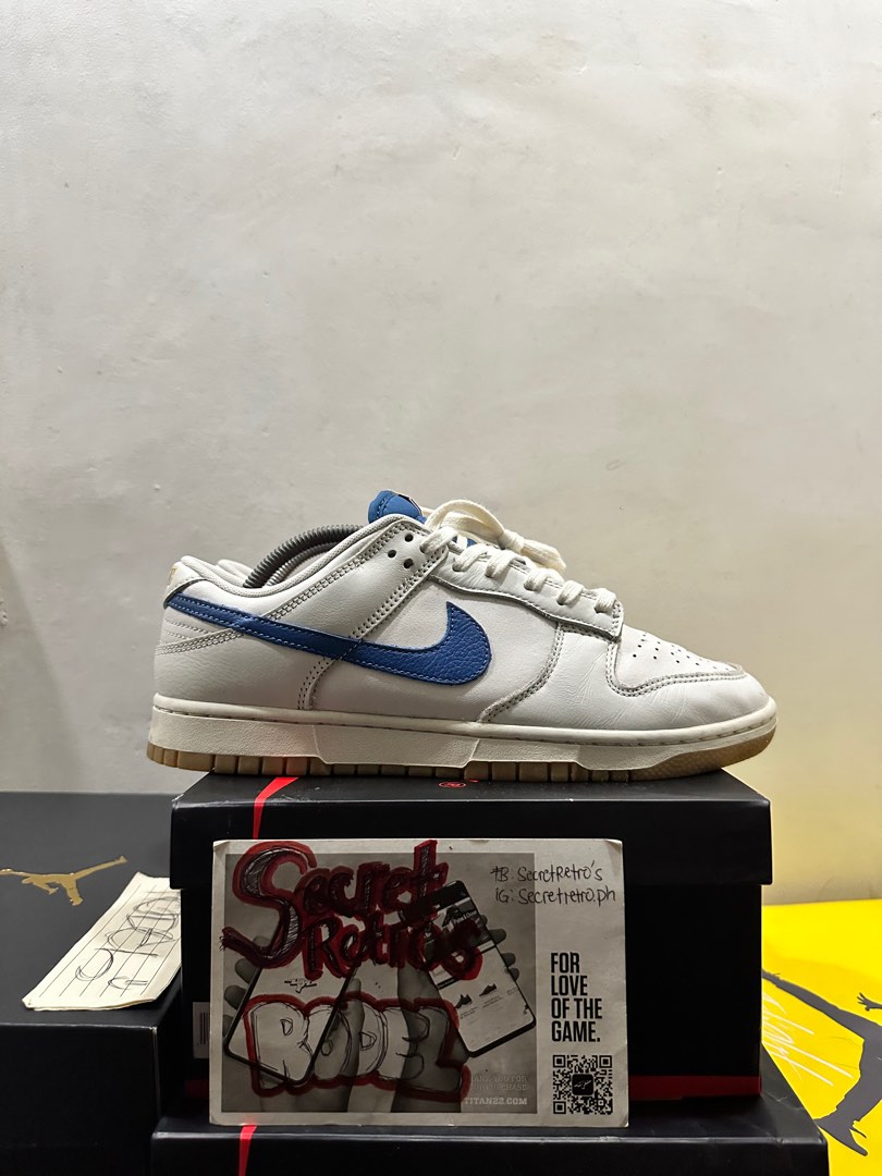 Nike Dunk Low Sail Dark Marina Blue, Men's Fashion, Footwear, Sneakers ...