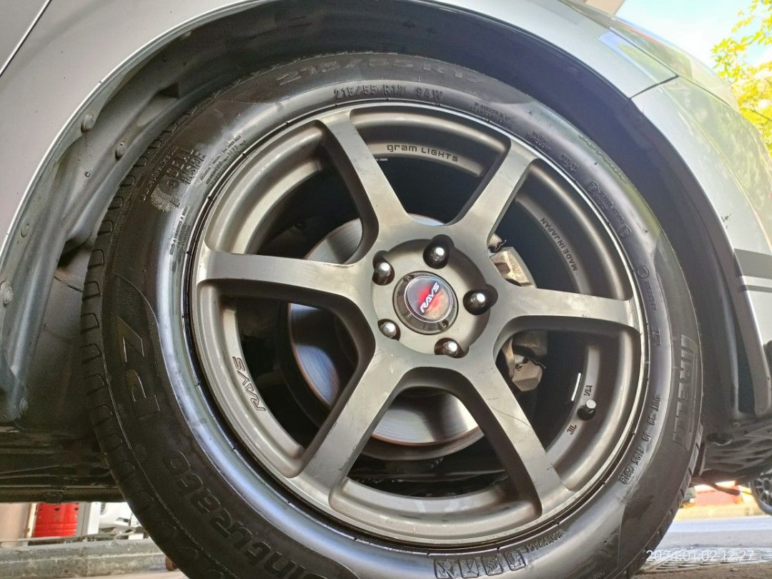 Original RAYS MADE IN JAPAN 17" RIMS, Car Accessories, Tyres & Rims on ...