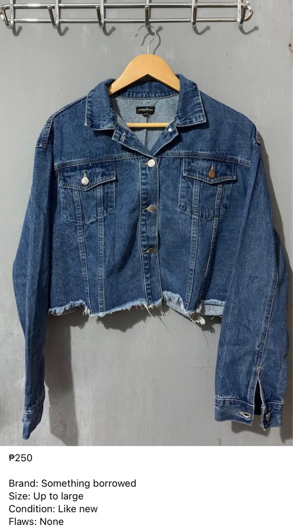 Oversized cropped denim jacket, Women's Fashion, Coats, Jackets and ...