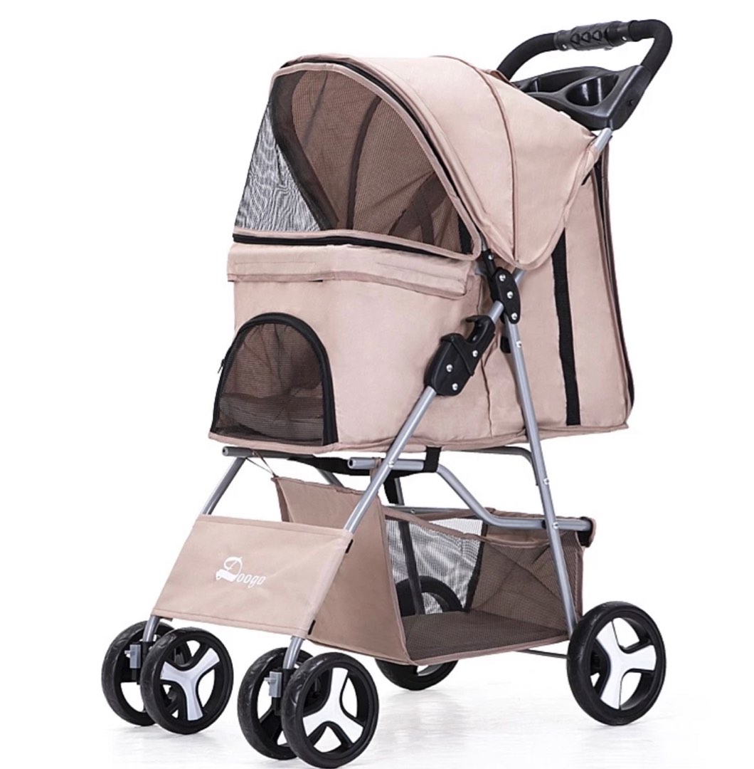 Pet Dog Pram Trolley in Cream Color, Pet Supplies, Homes & Other Pet ...
