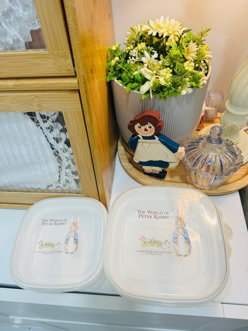 Peter Rabbit plastic container set, Furniture & Home Living ...