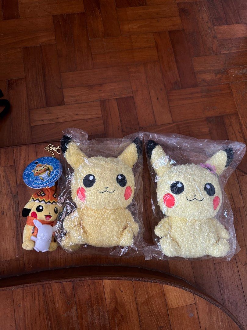 Pokemon Center plush Pikachu Sekiguchi Fluffy Pikachu and Sapporo ...