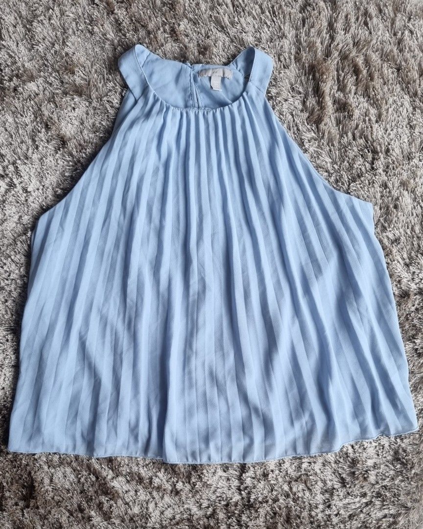 Powder blue blouse, Women's Fashion, Tops, Blouses on Carousell