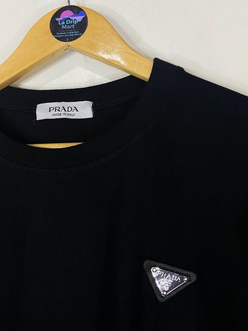 PRADA MILANO ITALY EMBLEM DESIGNER TEE, Men's Fashion, Tops & Sets ...