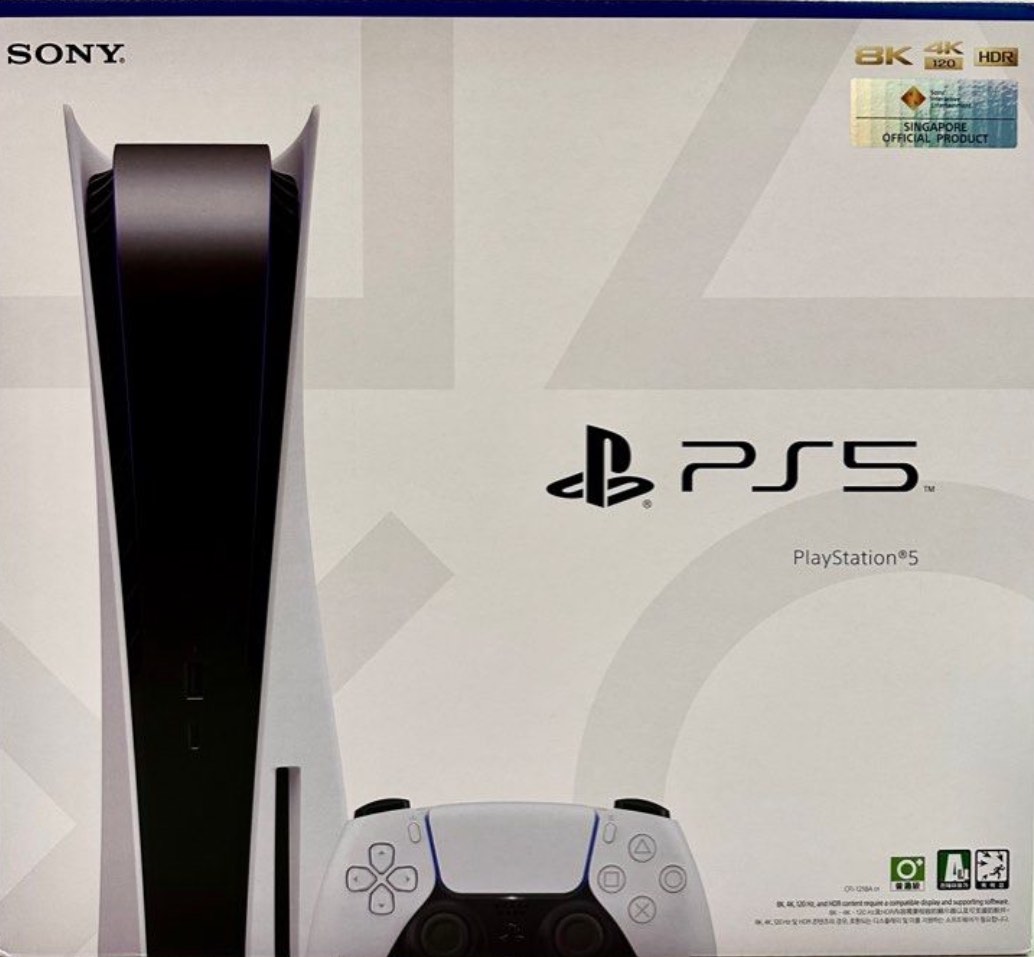 PS5 disc version 1TB with 2 controller and Disc FC24, Video Gaming ...
