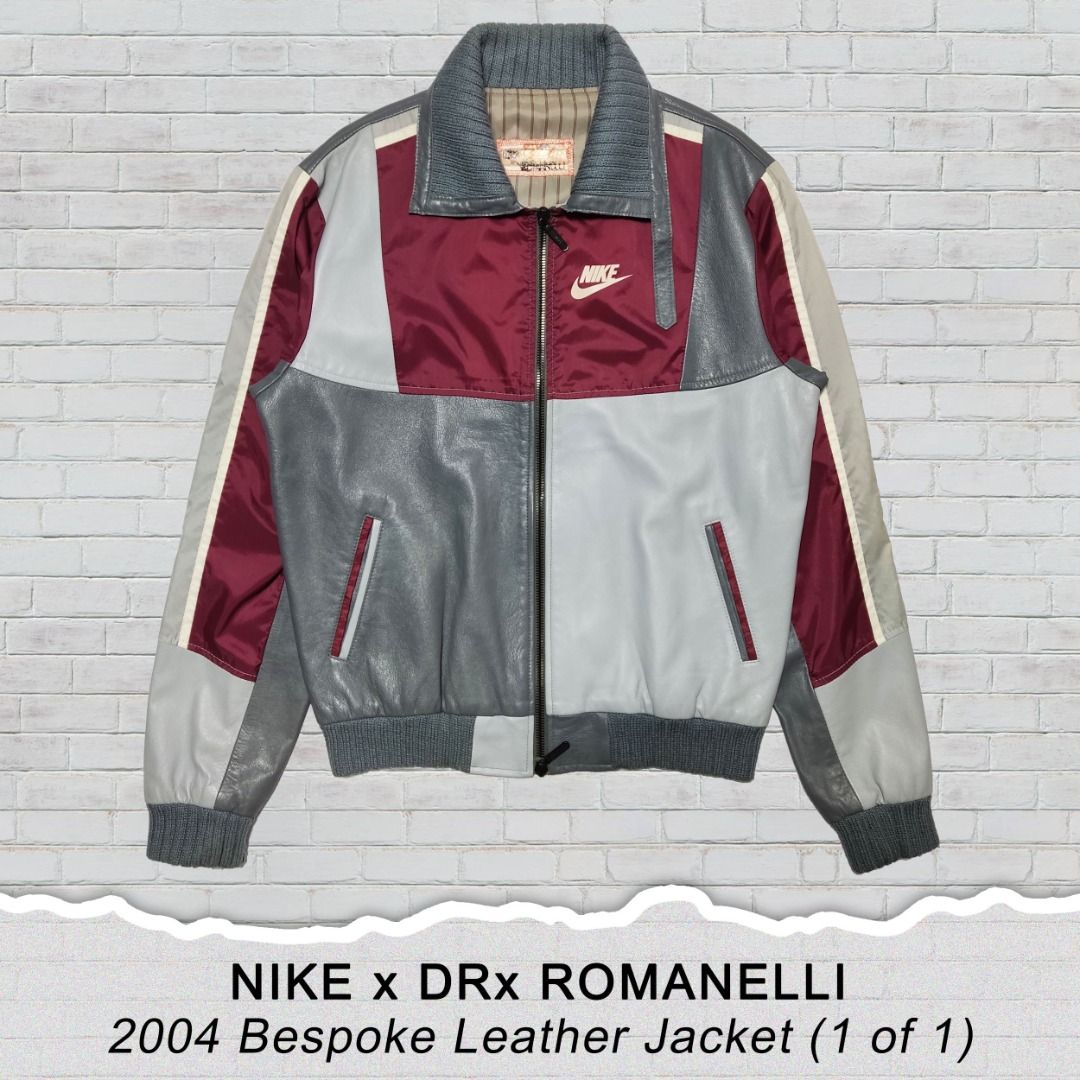 RARE 1 OF 1 NIKE by DRx ROMANELLI - Vintage 2004 Bespoke Leather Jacket ...