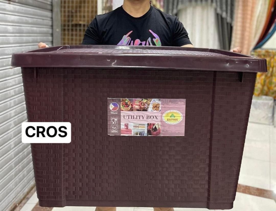 Rattan Storage box 120L, Furniture & Home Living, Home Improvement ...