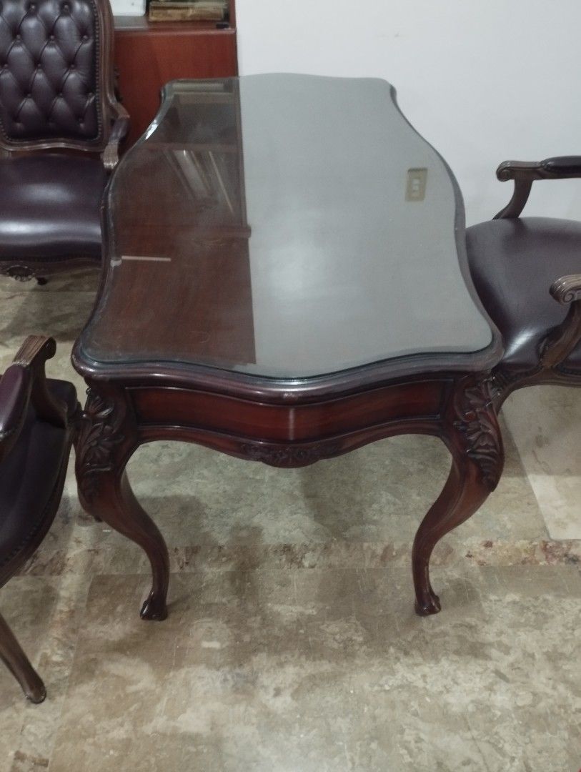 Receiving desk and chair set, Furniture & Home Living, Furniture ...