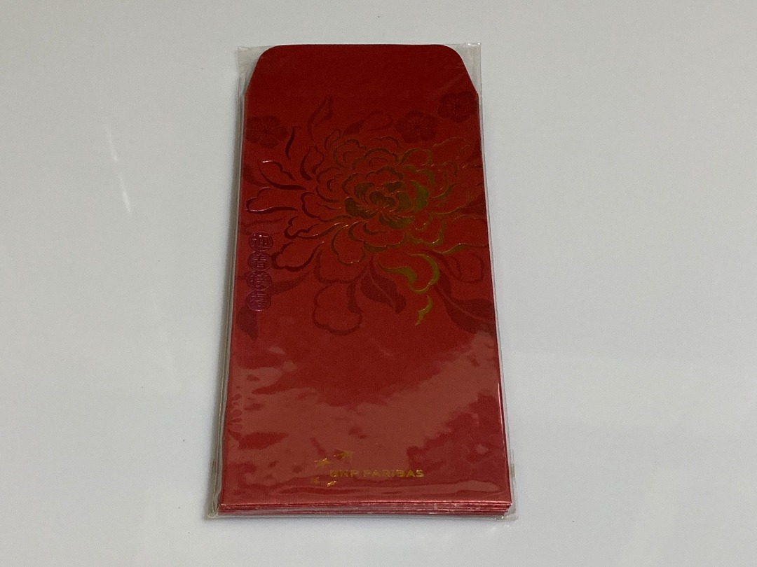 Red Packet Ang Bao BNP Paribas Flower Design, Hobbies & Toys ...
