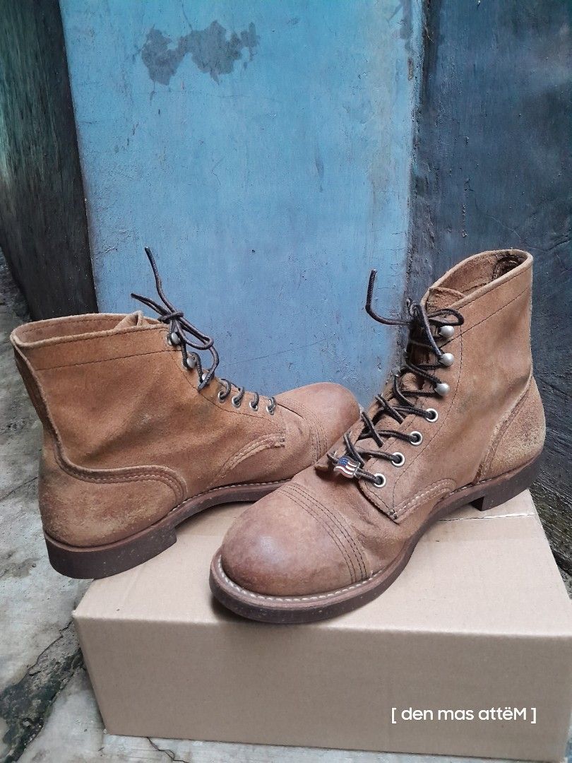 redwing 8113 iron ranger, Fesyen Pria, Sepatu , Sepatu Boot di Carousell
