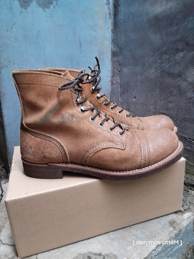 redwing 8113 iron ranger, Fesyen Pria, Sepatu , Sepatu Boot di Carousell