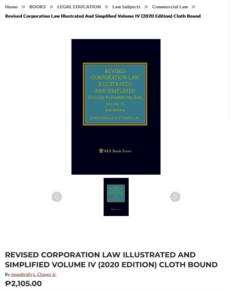 Revised Corporation Law Illustrated and Simplified by Chavez, Hobbies ...