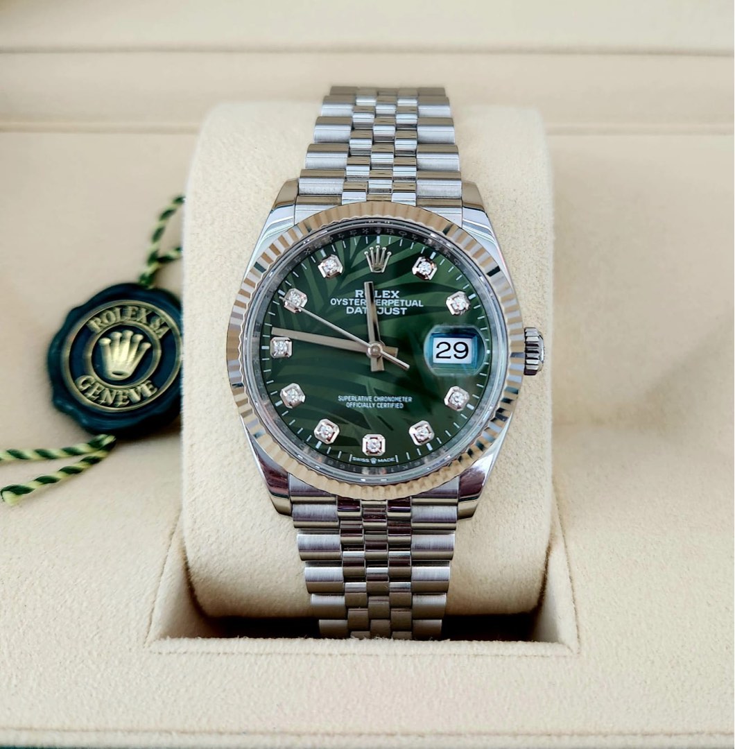 Rolex Datejust 36mm Palm tree, Luxury, Watches on Carousell