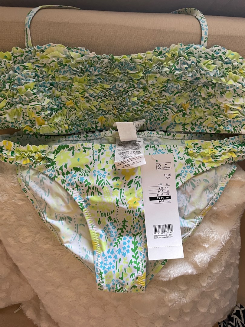 Ruffles bikini light green, Women's Fashion, Swimwear, Bikinis ...