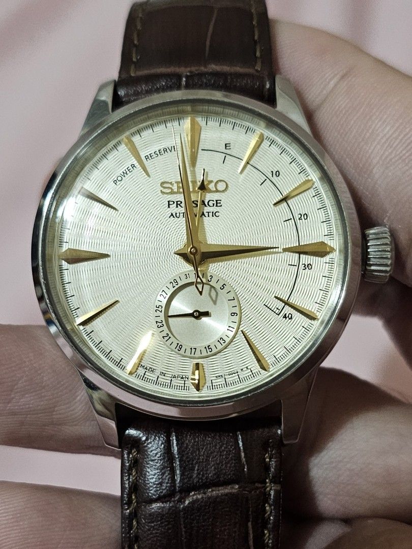 SEIKO PRESAGE SSA387J1 COCKTAIL TIME GIMLET GOLD CHAMPAGNE DIAL BROWN ...