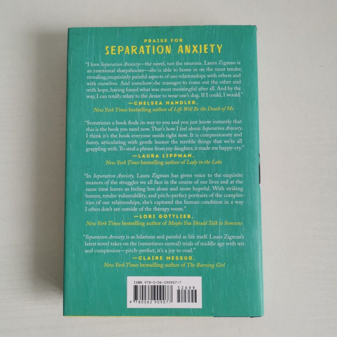 Separation Anxiety Laura Zigman, Hobbies & Toys, Books & Magazines ...