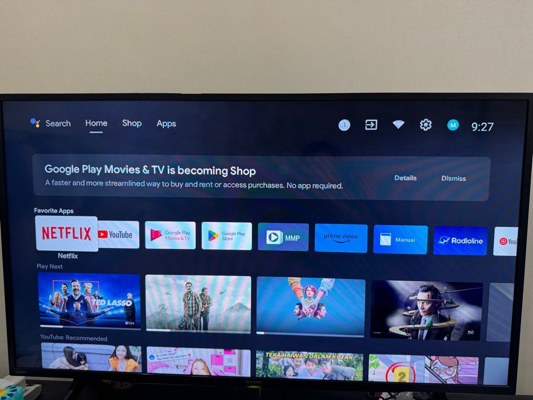 Sharp Aquos 42” Android TV, TV & Home Appliances, TV & Entertainment ...