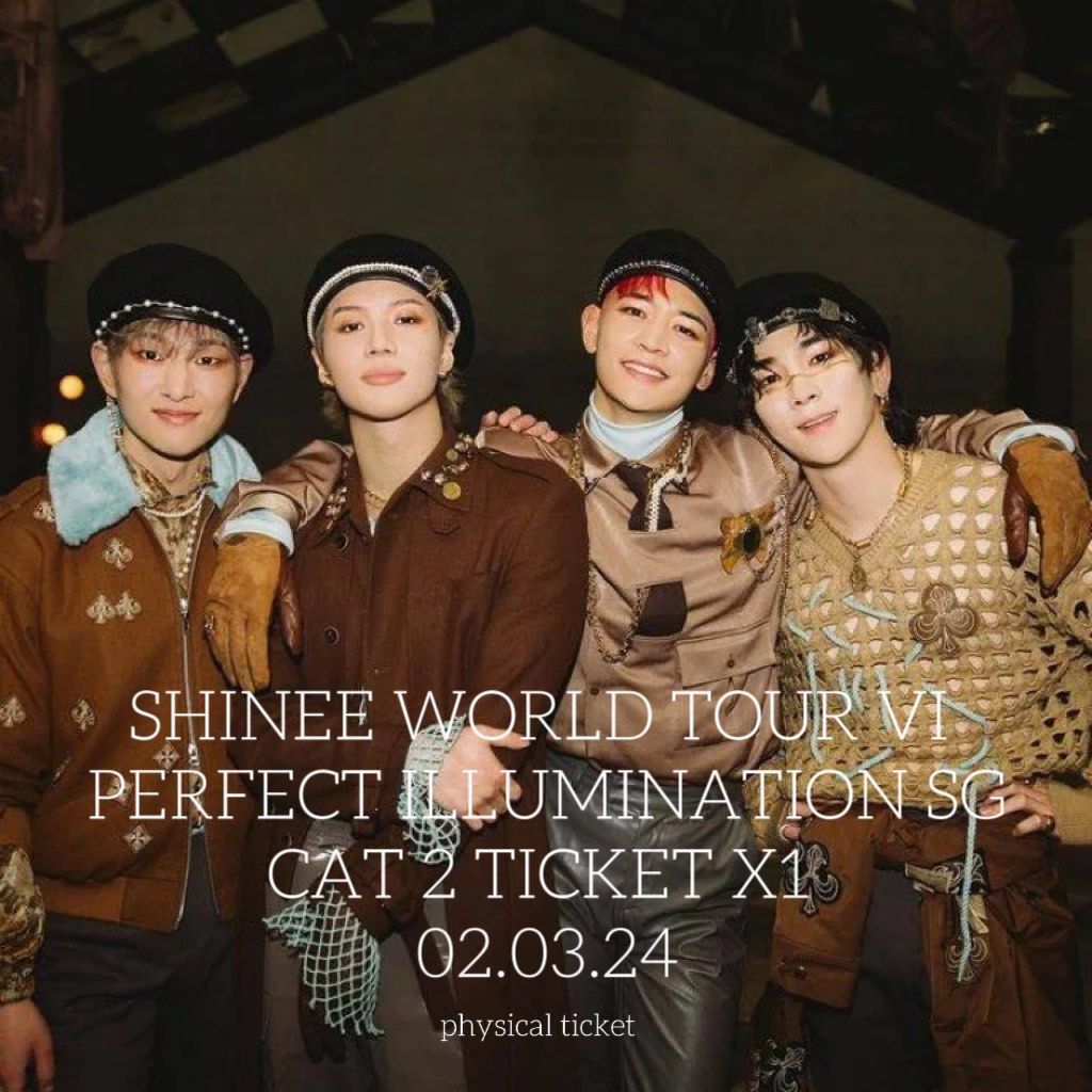 SHINee World Tour IV SG CAT 2 Ticket, Tickets & Vouchers, Event Tickets ...