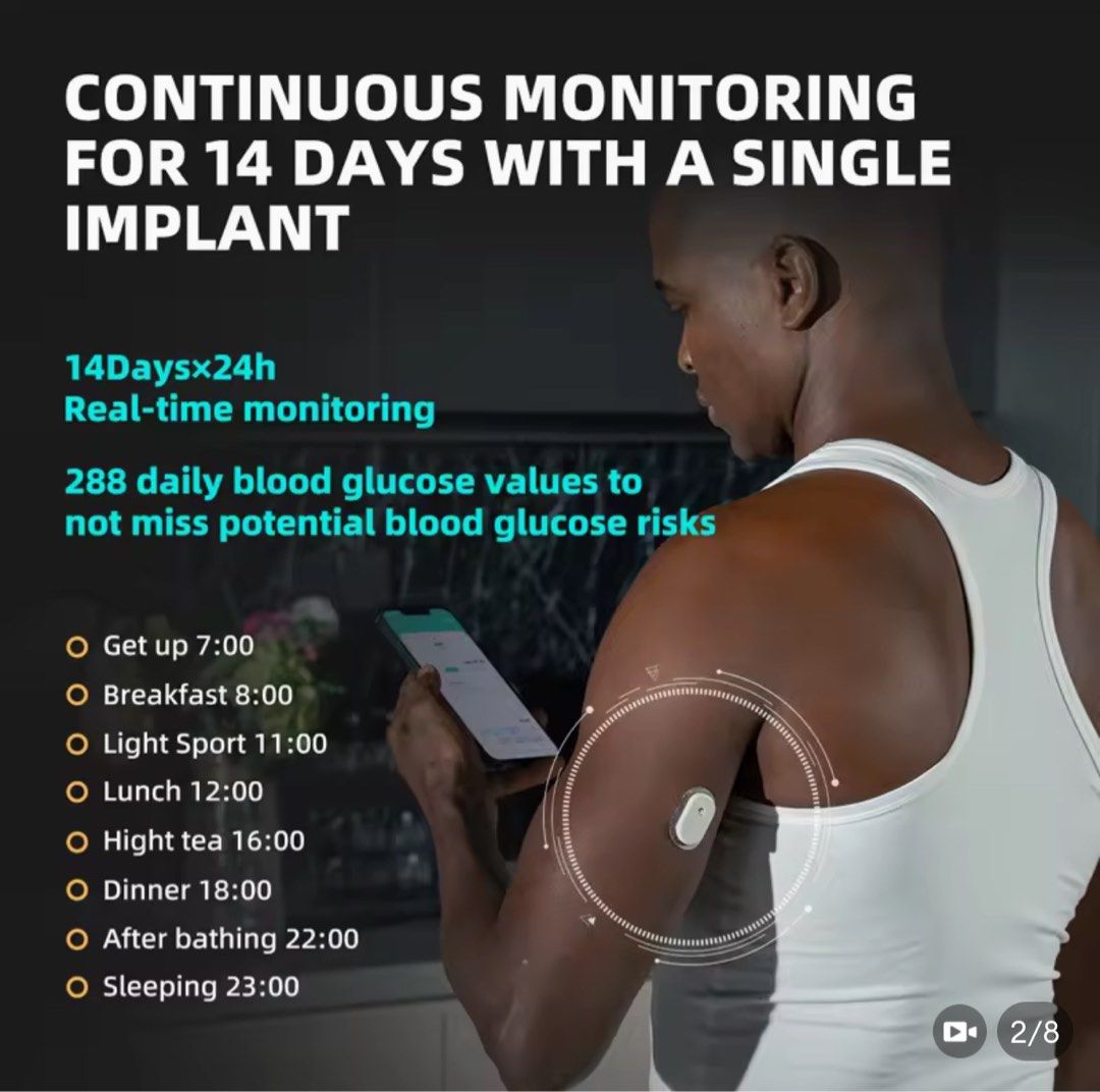 Sibionics Glucometer Blood Glucose Meter 24h Real Time Digital ...