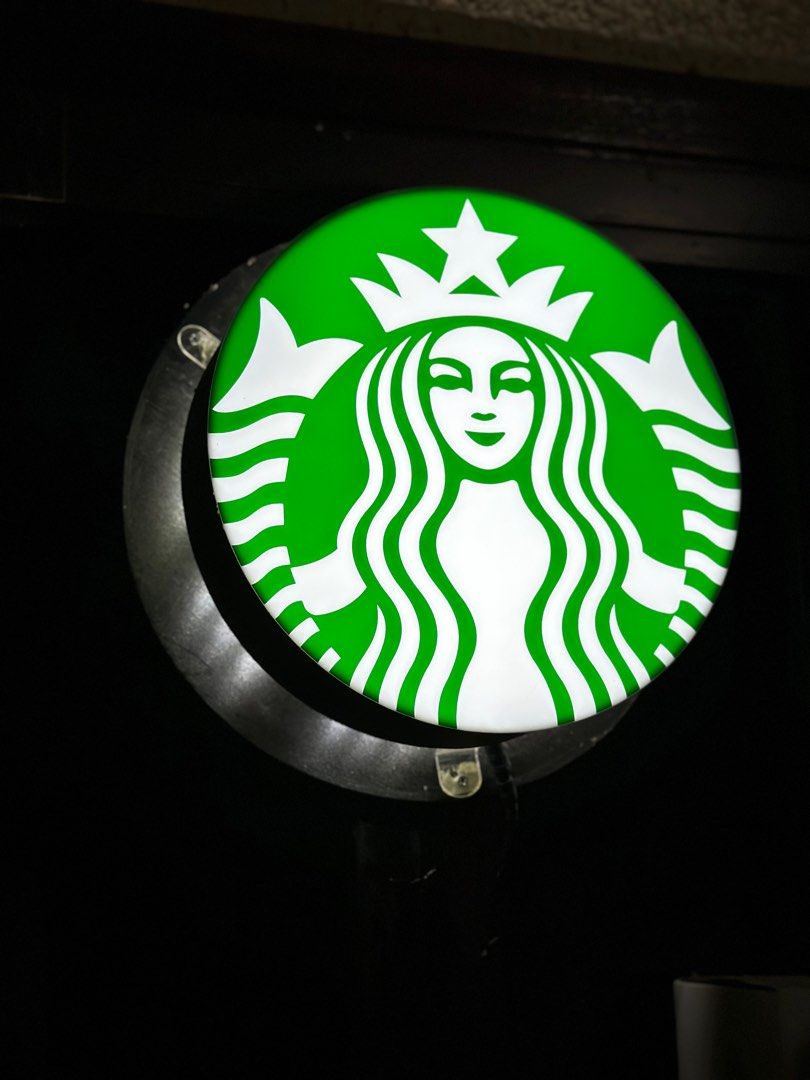 Starbucks custom made logo with light, Furniture & Home Living ...