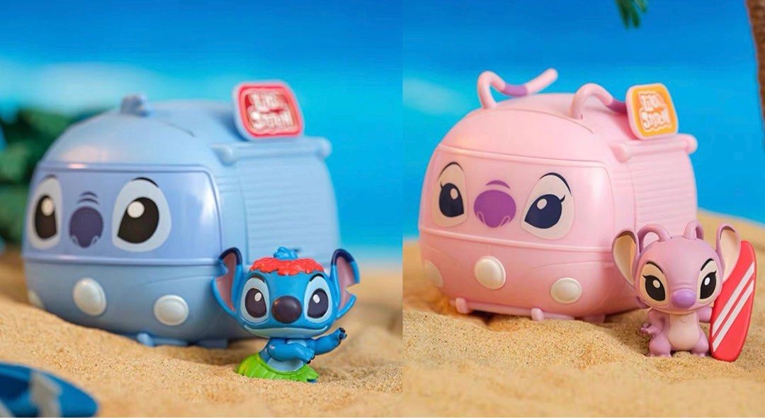 DISNEY STITCH CAMPER VAN LIGH TOY / FULL SET / SINGLE BLIND BOX / ABLE ...