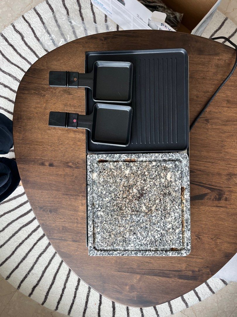 Table Top Raclette Grill with Natural Stone, TV & Home Appliances ...