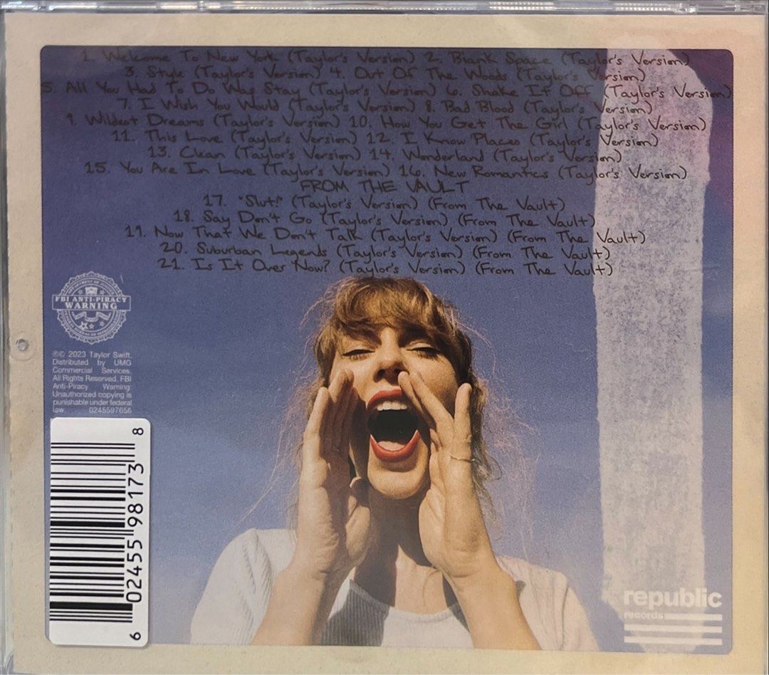 Taylor Swift: 1989 Taylor’s Version Deluxe Extra 5 Bonus Tracks with 5 ...