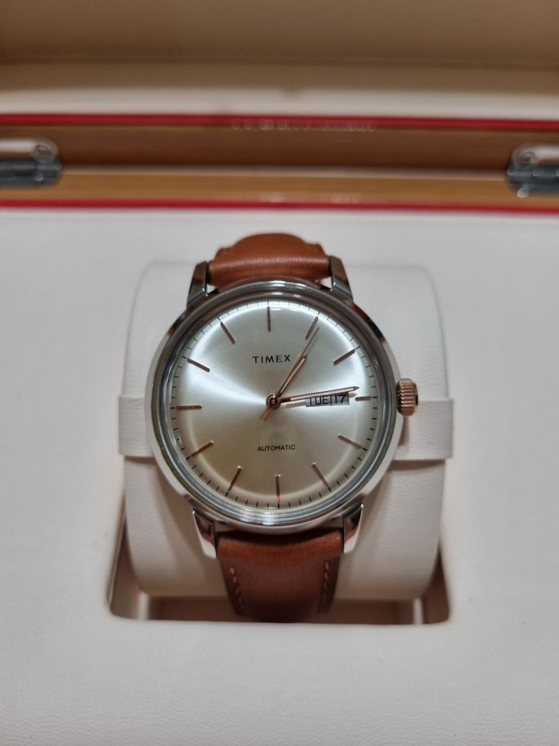 Timex Marlin Automatic Cream Dial Men Watch (TW2U11800), Men's Fashion ...