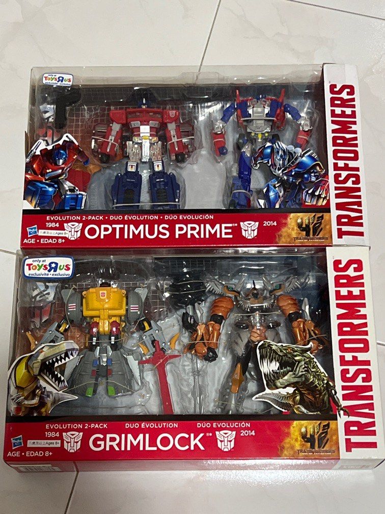 MISB Toyrus exclusive Set Optimus prime & Grimlock hasbro evolution 2 ...