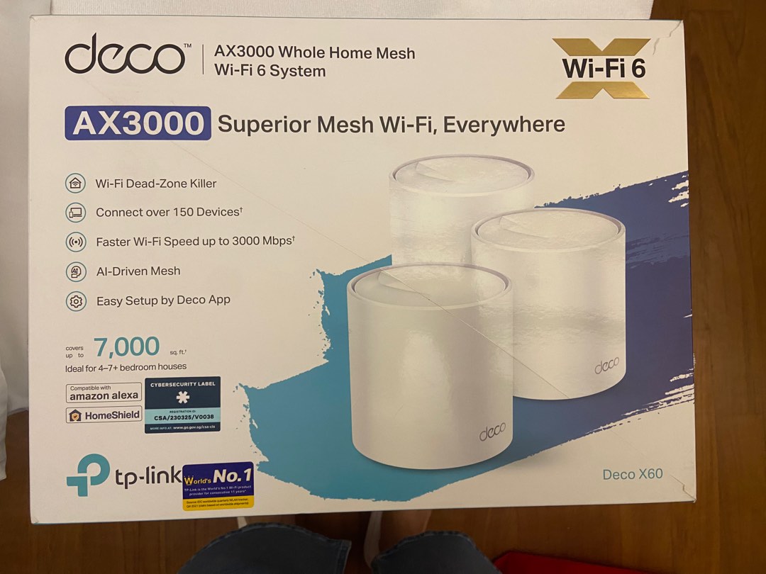 tp-link AX3000 whole home mesh Wi-Fi 6 system, Computers & Tech, Parts ...