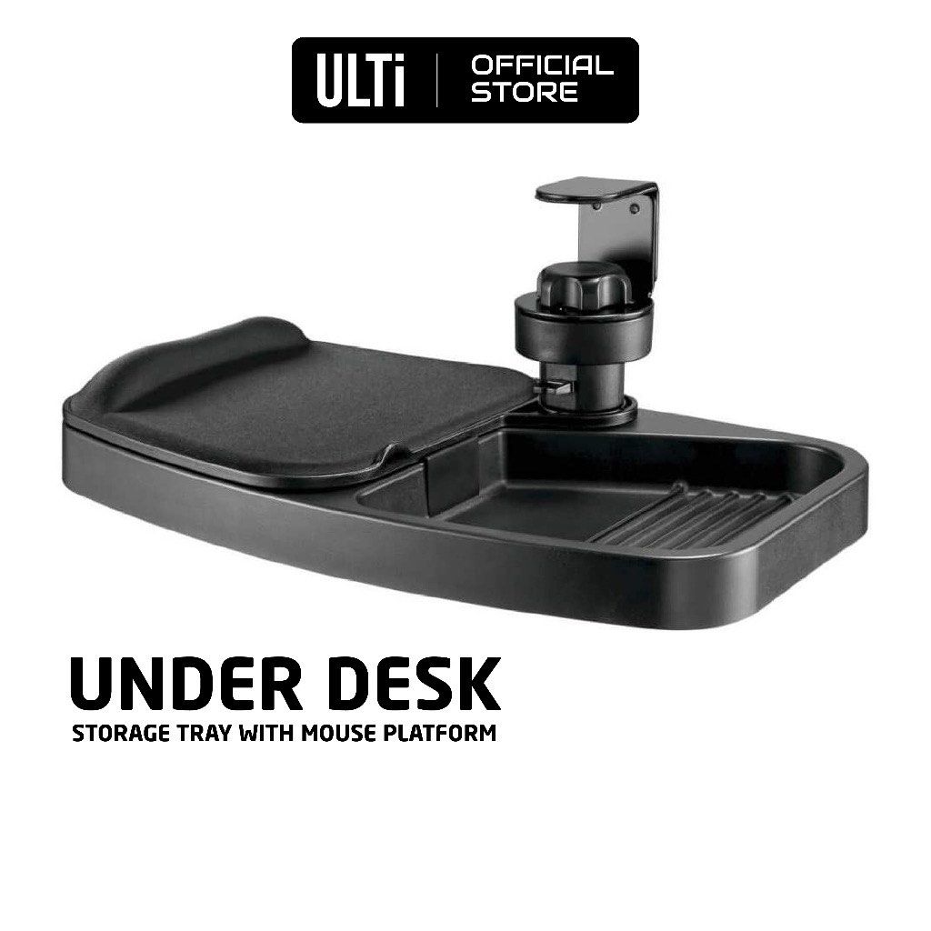 ULTi Clamp-on Storage Tray, Under Desk Drawer with Mouse Pad & Wrist ...