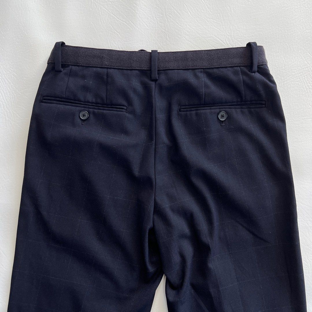 Uniqlo EZY Ankle Pants Window Pane, Men's Fashion, Bottoms, Trousers on ...
