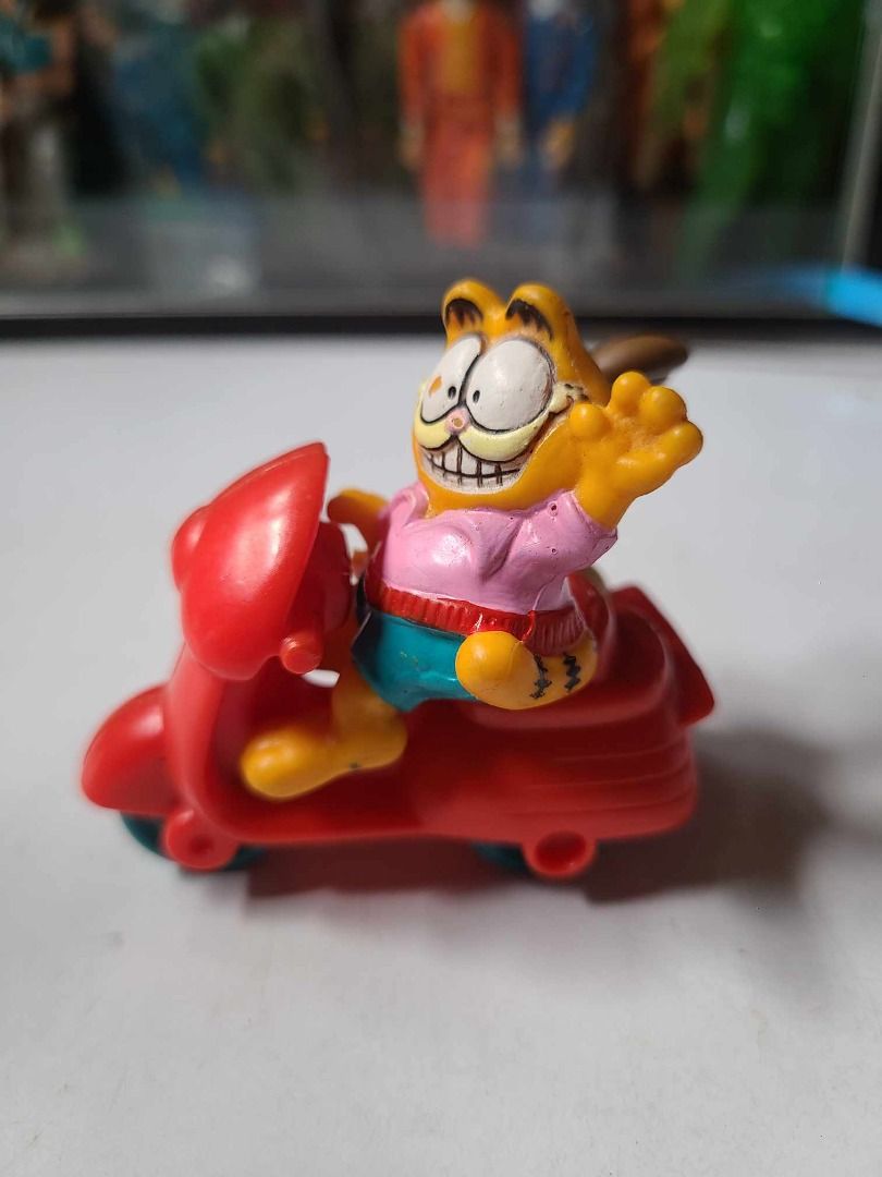 Vintage 1988 Garfield in Motorcycle with Odie in sidecar United Feature ...