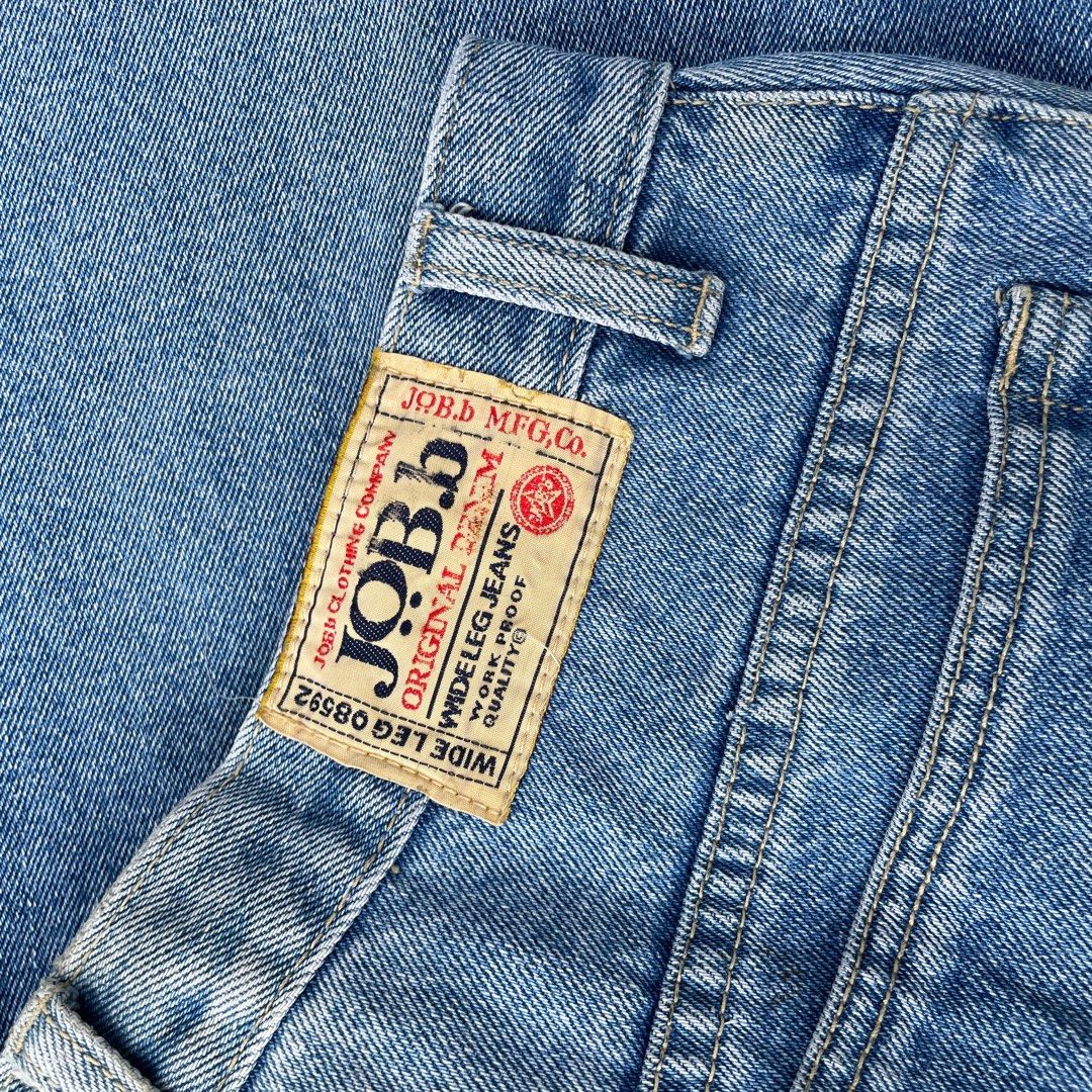 VINTAGE JOB.B WORKWEAR WIDELEG, Men's Fashion, Bottoms, Jeans on Carousell