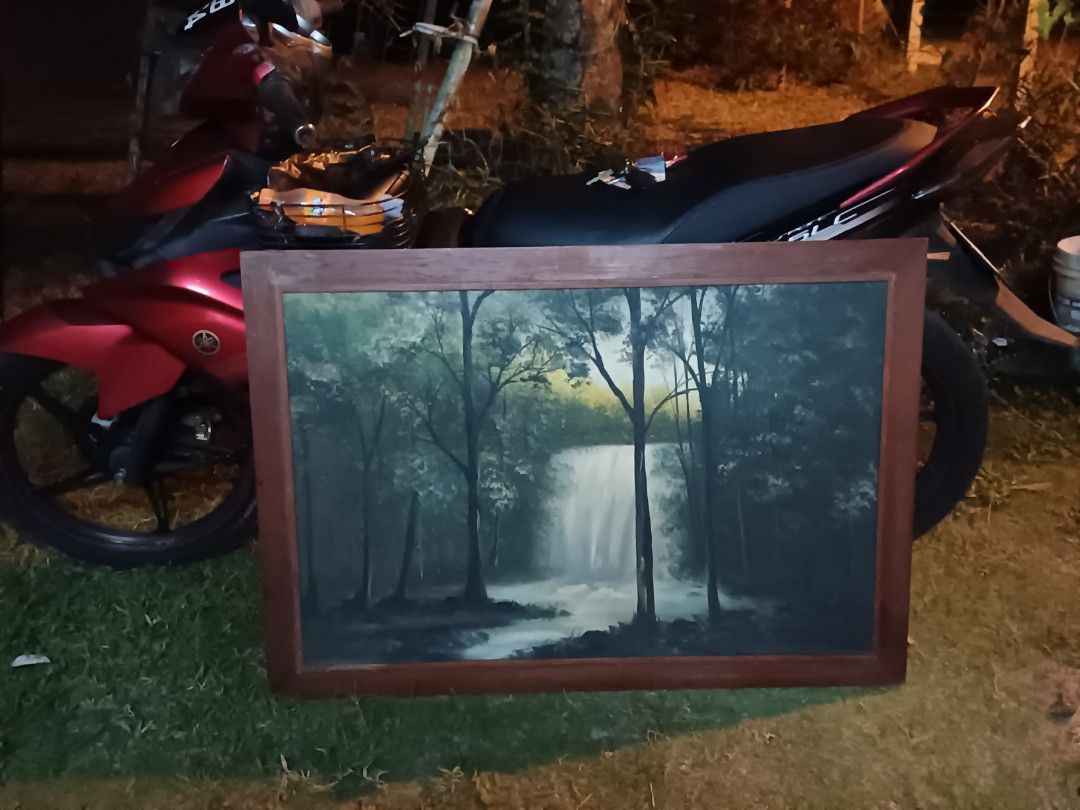 Vintage lukisan art lama big size antik classic, Furniture & Home ...