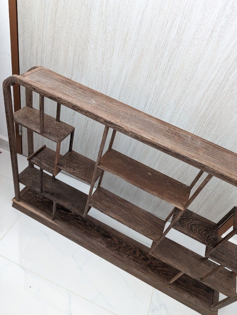 Walnut wooden display rack, Furniture & Home Living, Furniture, Shelves ...