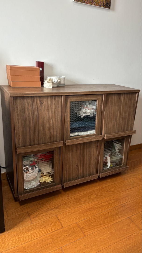 Walnut wood storage cabinet, Furniture & Home Living, Furniture ...