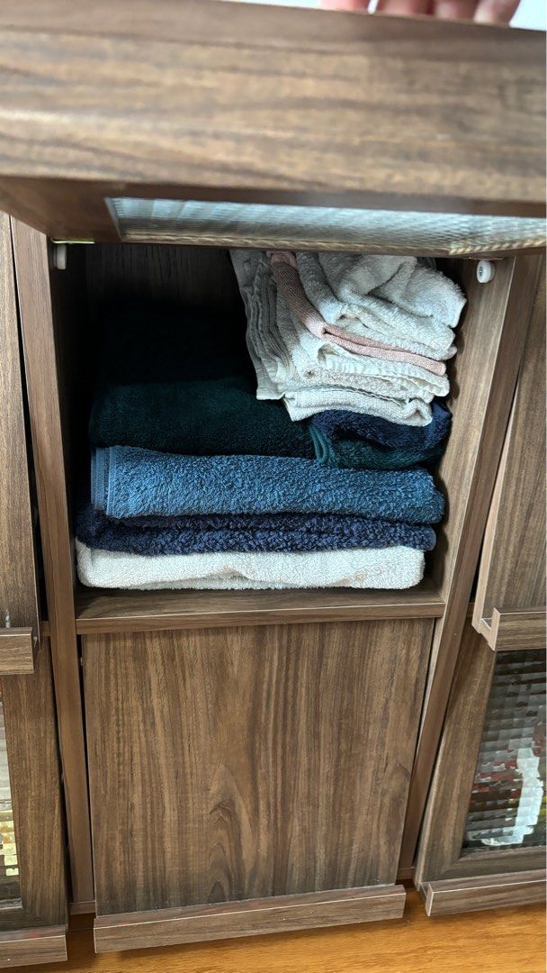 Walnut wood storage cabinet, Furniture & Home Living, Furniture ...