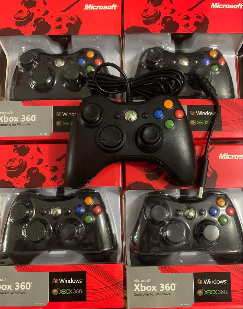 Xbox 360 wired controller 450, Video Gaming, Video Game Consoles, Xbox on Carousell